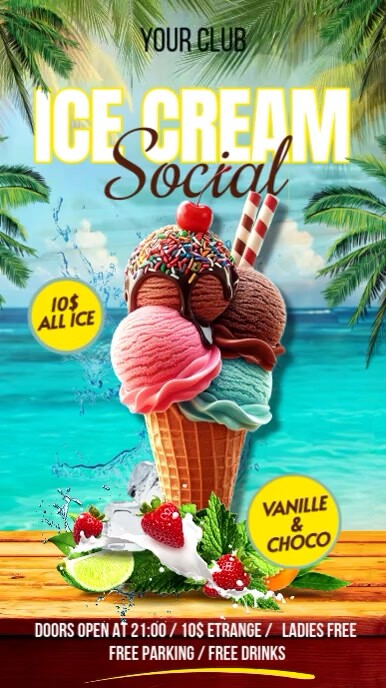 Copy of Ice Cream Social | PosterMyWall