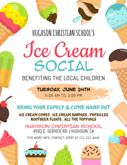 Copy of ice cream social | PosterMyWall