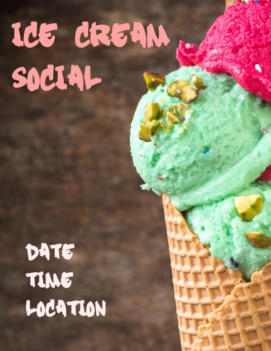 Ice cream social Template | PosterMyWall