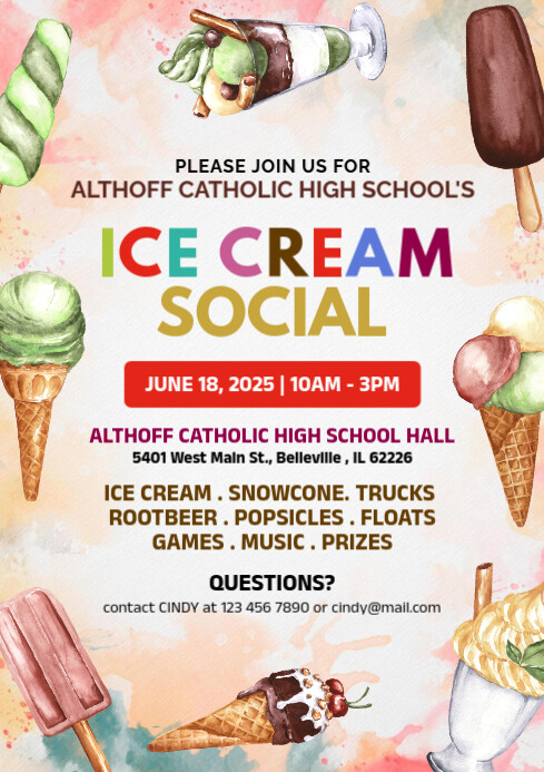 ice cream social Template | PosterMyWall