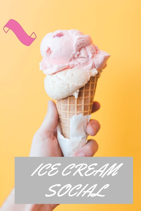 ICE CREAM SOCIAL Template | PosterMyWall