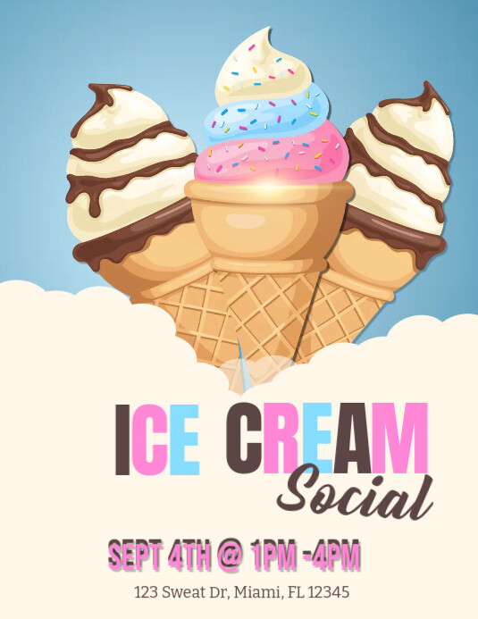 Plantilla de Social de Helados | PosterMyWall