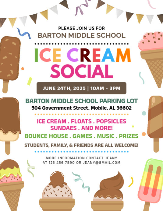 ice cream social Template | PosterMyWall