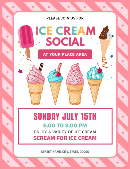 Plantilla de ice cream social | PosterMyWall