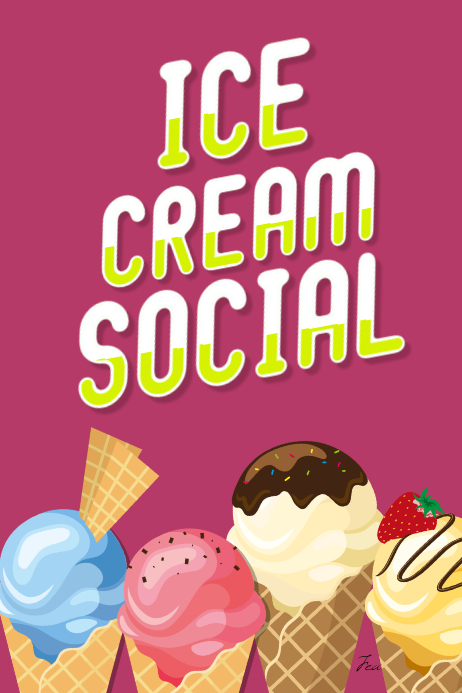 Ice cream social Template | PosterMyWall