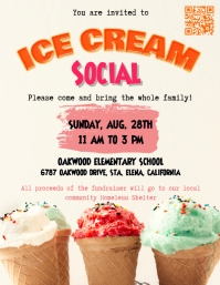 ICE CREAM SOCIAL Template | PosterMyWall
