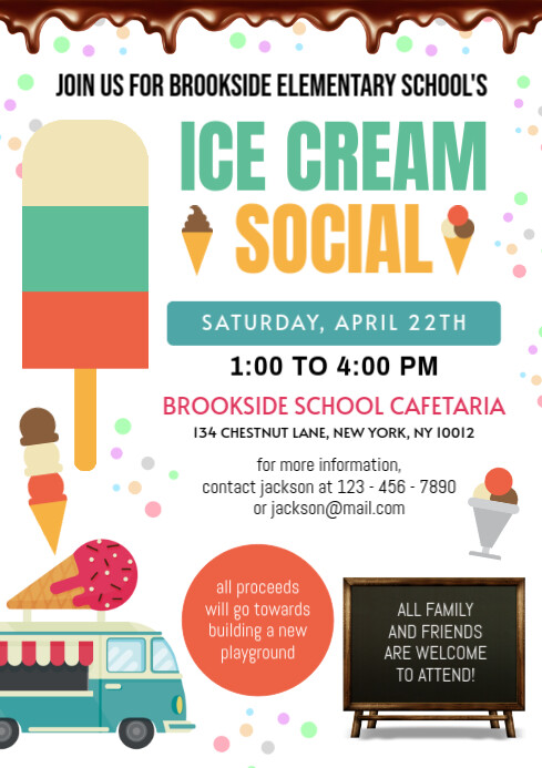 ice cream social Template | PosterMyWall