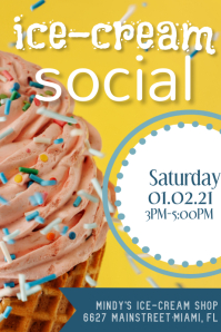ice cream social Template | PosterMyWall