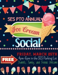 School Ice Cream Social Flyer Template | PosterMyWall