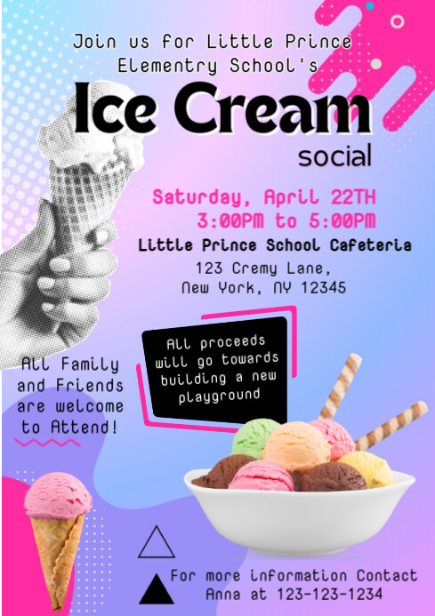 Ice Cream Social Flyer Template | PosterMyWall