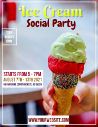 Ice Cream Social Party Flyer Template | PosterMyWall