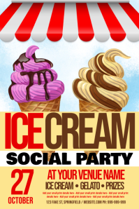 Ice Cream Social Flyer Design Template | PosterMyWall