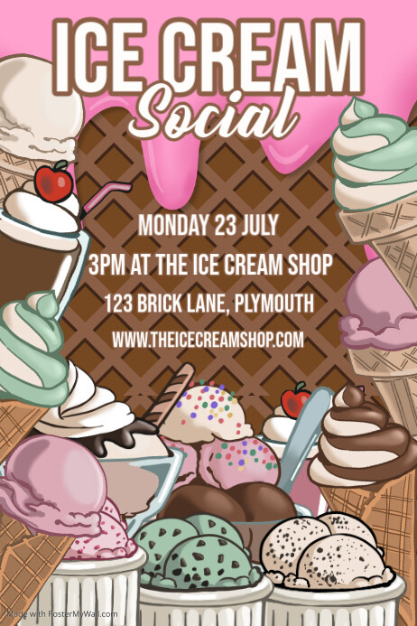 Copy of Ice Cream Social Poster | PosterMyWall