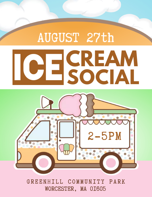Ice Cream Social Flyer Template | PosterMyWall