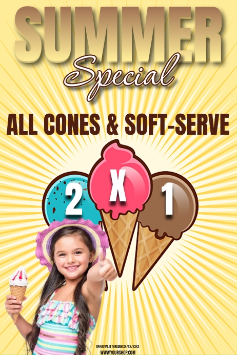 Modèle ICE CREAM SPECIAL POSTER | PosterMyWall