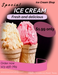 Ice Cream Offer flyer template | PosterMyWall