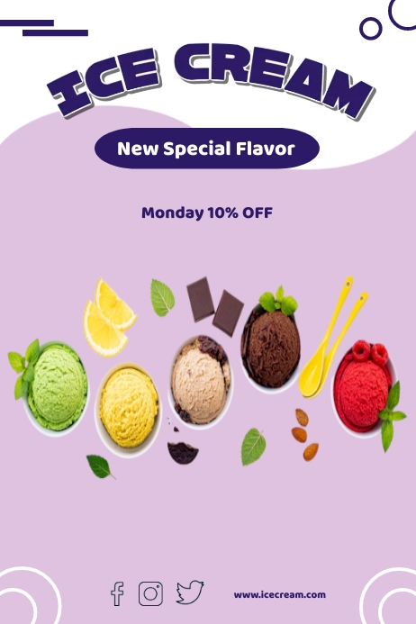 Ice Cream Store Poster Template | PosterMyWall