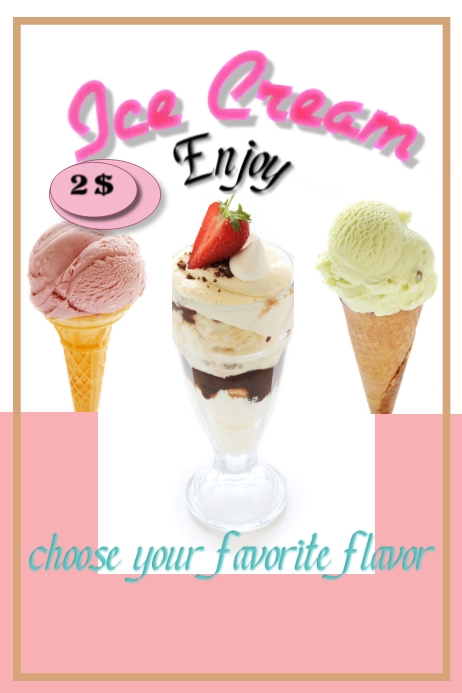 ice cream store poster Template | PosterMyWall