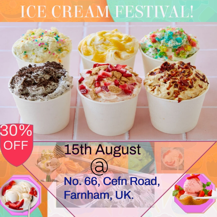 ICE CREAM TEMPLATE | PosterMyWall