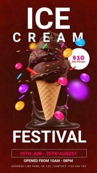 Ice Cream Instagram Story Template | PosterMyWall