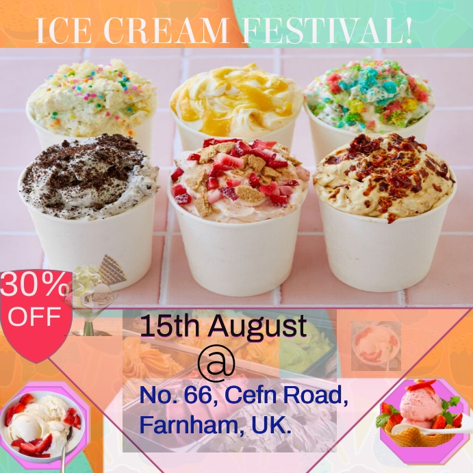 ICE CREAM TEMPLATE | PosterMyWall