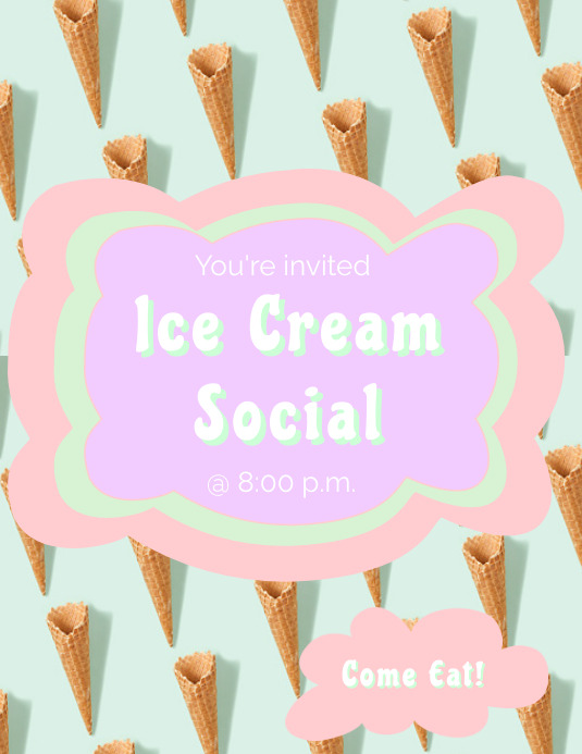 Ice Cream Time ! Template | PosterMyWall