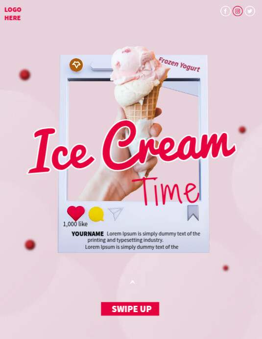 Ice Cream Time Flyer Template | PosterMyWall