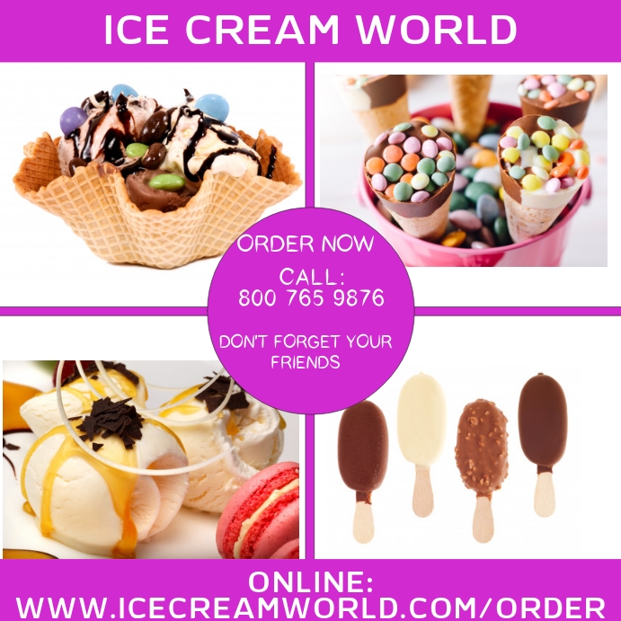 Copy of Ice Cream World | PosterMyWall