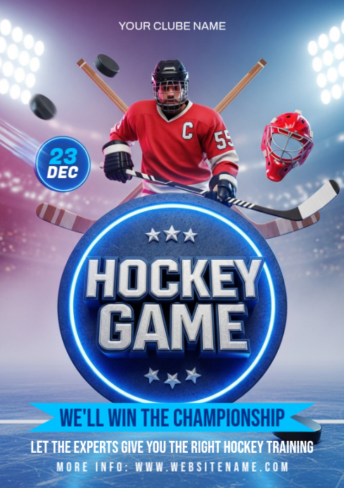 Ice Hockey Template | PosterMyWall