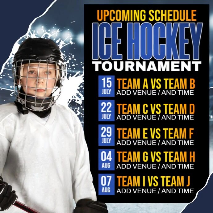 Copy of Ice Hockey Schedule | PosterMyWall