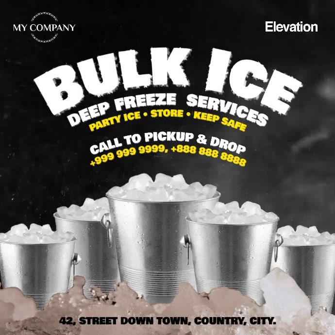 Ice Keeping Service Template | PosterMyWall