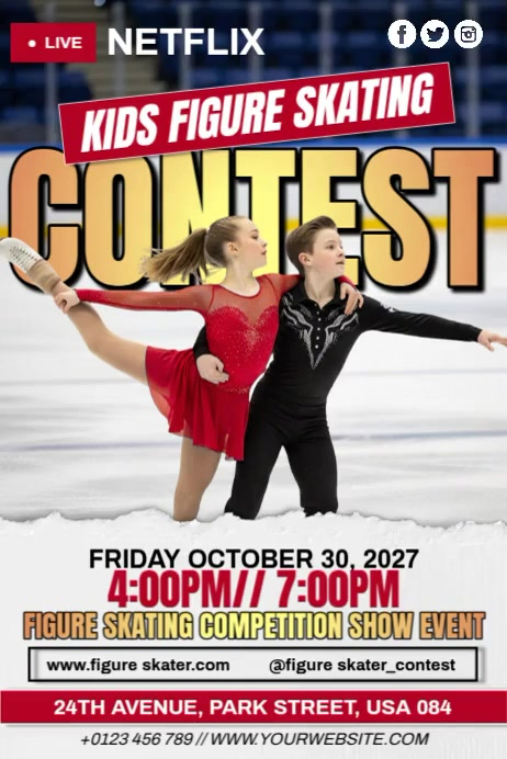 Ice Skating Dance Show Template | PosterMyWall