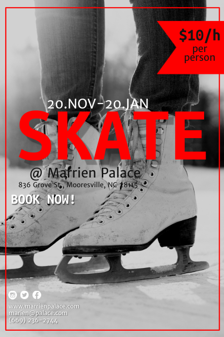 ice skating Template | PosterMyWall
