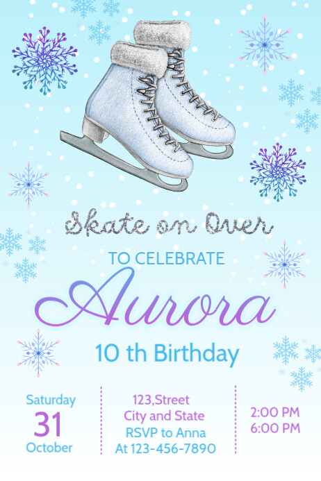 Ice Skating Invitation Template | PosterMyWall