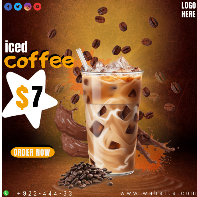 IceCoffee Ads Template | PosterMyWall