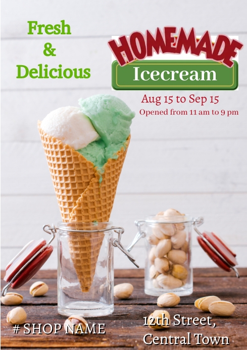 Copy of icecream poster 7 | PosterMyWall