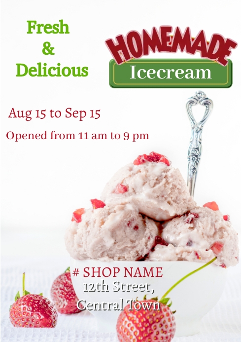 Copy of icecream poster 8 | PosterMyWall