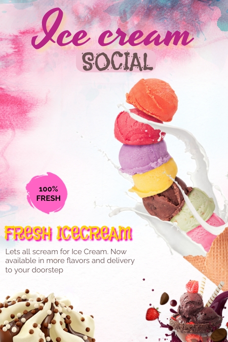Icecream poster template | PosterMyWall