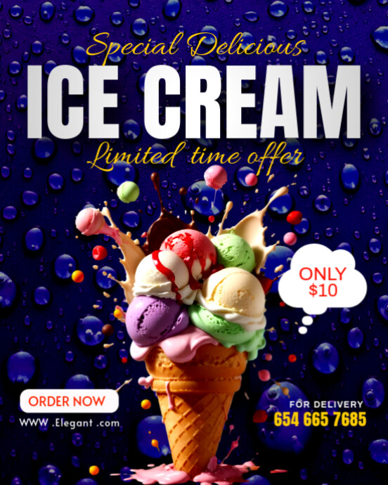Copy of Icecream shop business social media promotion ice cream ...