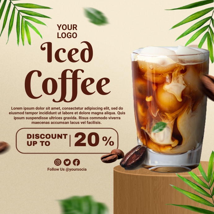 Iced Coffee Template | PosterMyWall