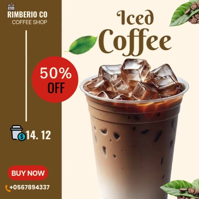 Iced Coffee Template | PosterMyWall