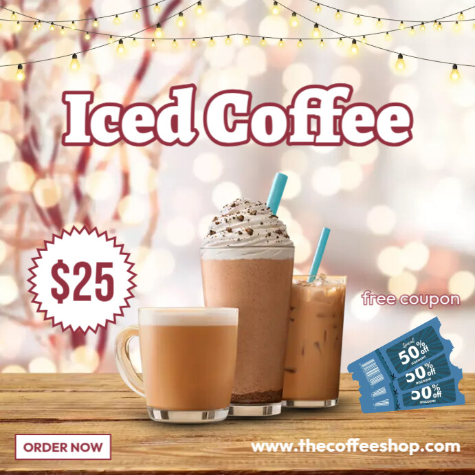 Iced Coffee Template | PosterMyWall