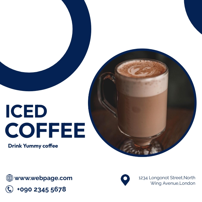 Plantilla de Café Helado | PosterMyWall