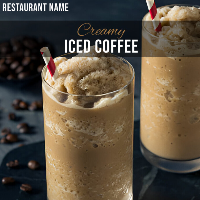 Copy of Iced coffee poster ad design | PosterMyWall
