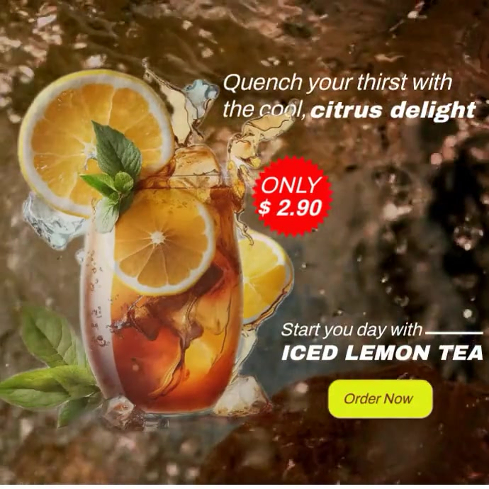 iced lemon tea ad Template | PosterMyWall