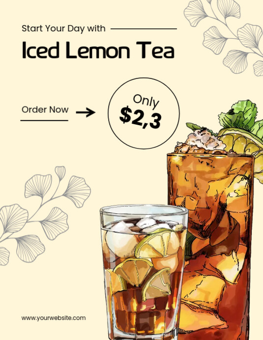 Copy of iced tea day template | PosterMyWall