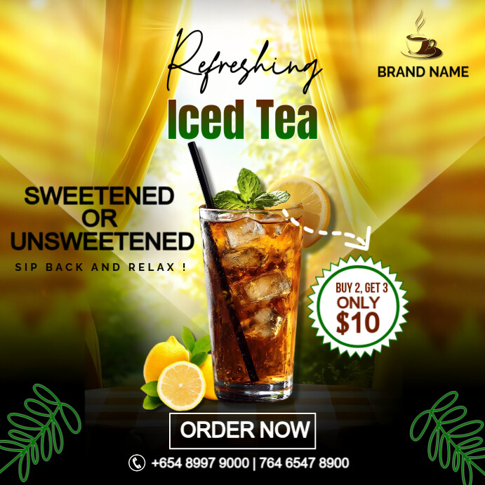 Iced tea Template | PosterMyWall