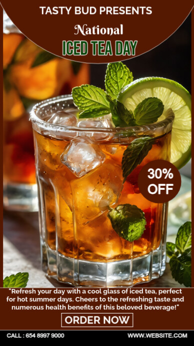 Iced tea Template | PosterMyWall