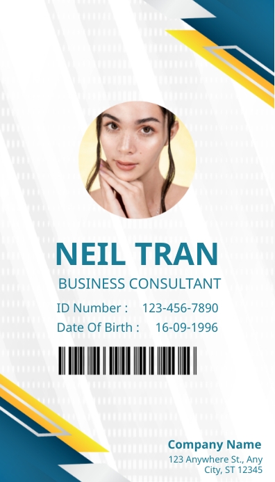 Copy of ID CARD DESIGN TEMPLATE | PosterMyWall