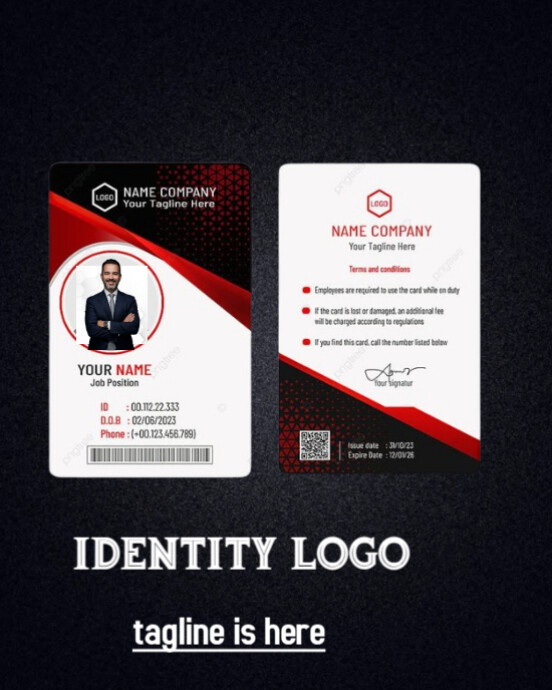 Modèle ID card | PosterMyWall